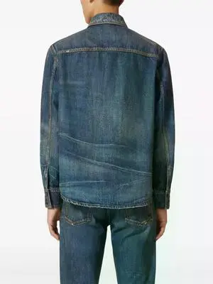 Valentino Garavani V-detail Denim Shirt