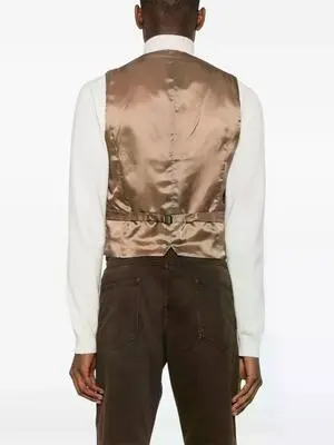 Polo Ralph Lauren Herringbone Wool Waistcoat - Brown
