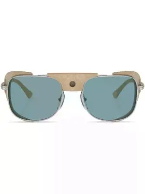 Persol Po1013sz Rectangle-frame Sunglasses - Silver
