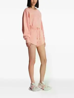 Balmain Embroidered-logo Cotton Shorts