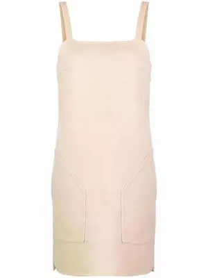 Max Mara Sleeveless Square Neck Dress - Neutrals