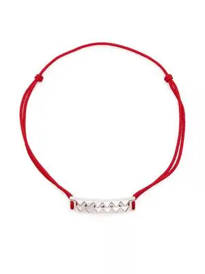 Le Gramme Buff-top Pyramid-guilloché Bracelet - Silver
