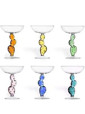 ICHENDORF MILANO Dessert Plants Cactus Champagne Bowls - Multicolour