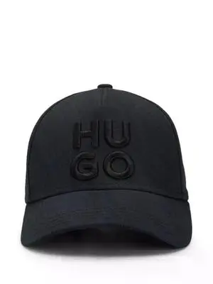 Hugo Embroidered-logo Baseball Cap - Black