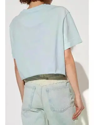 Givenchy Cropped 4g Liquid T-shirt
