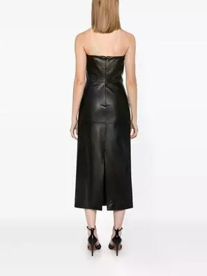 NENSI DOJAKA Leather Midi Dress