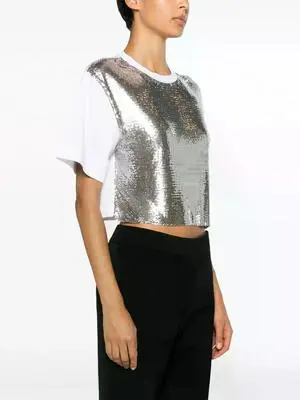 Rabanne Metallic Mesh T-shirt - Silver