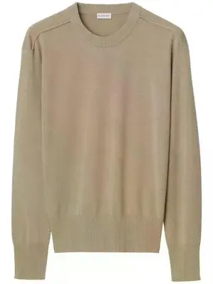 Burberry Crew-neck Wool Jumper - Neutrals