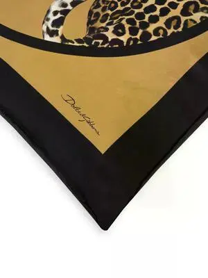 Dolce & Gabbana Large Leopard-print Cushion - Neutrals