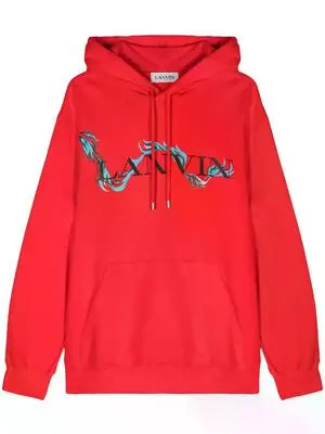LANVIN Dragon Print Cotton Hoodie