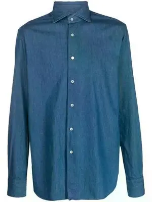 XACUS Spread-collar Cotton Shirt