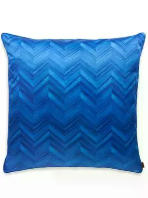 Missoni Large Layers Inlay Zigzag Cushion - Blue