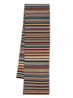 Paul Smith Stripe-pattern Virgin Wool Scarf - Multicolour