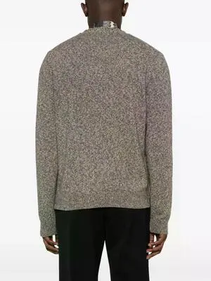 Corneliani Mélange-knit Crew-neck Jumper - Brown