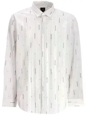 Armani Exchange Logo-print Striped Cotton Shirt