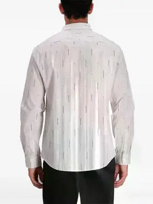 Armani Exchange Logo-print Striped Cotton Shirt