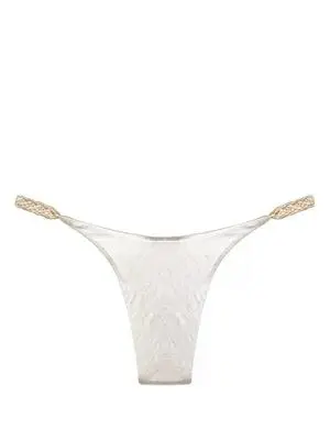 ISA BOULDER Braided-straps Reversible Bikini Bottoms