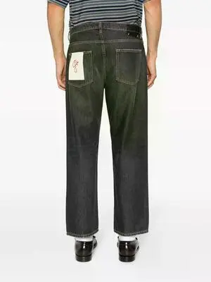 GOLDEN GOOSE Logo-patch Cropped Jeans