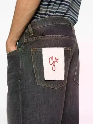 GOLDEN GOOSE Logo-patch Cropped Jeans