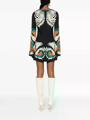 La DoubleJ Mini Supremes-print Swing Dress - Black
