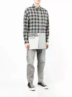 UNDERCOVERISM Patchwork Plaid Long-sleeve Shirt
