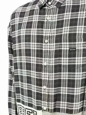 UNDERCOVERISM Patchwork Plaid Long-sleeve Shirt