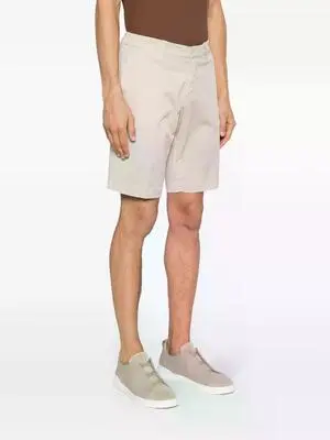 FAY Logo-patch Bermuda Shorts - Neutrals
