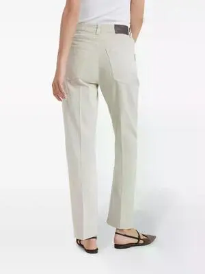 Brunello Cucinelli Stretch-cotton Kick-flare Trousers