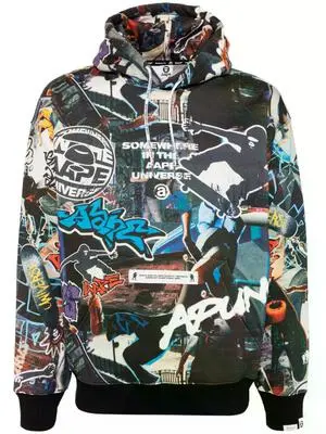Aape By *a Bathing Ape Printed Sweatshirts Hoodies For Men