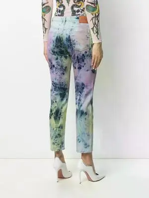 Philipp Plein Boyfriend Fit Bleached Tie-dye Jeans