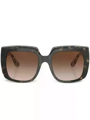 Dolce & Gabbana Oversized Tortoiseshell Sunglasses - Brown