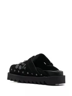 Toga Sabot Metal Suede Mules