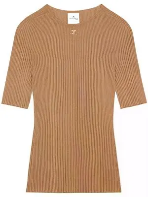 COURREGES Solar Ribbed Knit Sweater