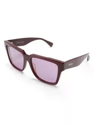 Max Mara Logo-engraved Square-frame Sunglasses