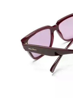 Max Mara Logo-engraved Square-frame Sunglasses