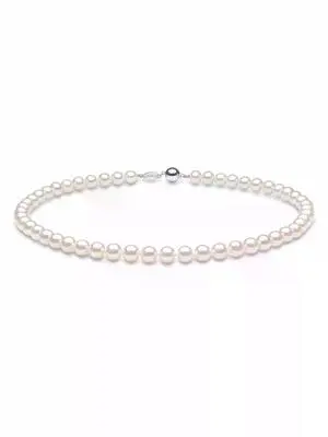 Yoko London 18kt White Gold Freshwater Pearl Necklace - Silver