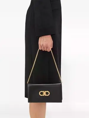 FERRAGAMO Double Gancini Leather Mini Bag