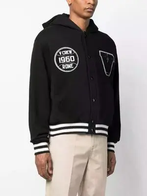 Valentino Garavani Buttoned Varsity Hoodie