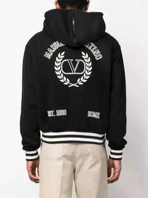 Valentino Garavani Buttoned Varsity Hoodie