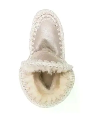 Mou Logo-patch Chunky Boots - Silver