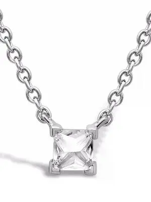 PRAGNELL 18kt White Gold Rockchic Diamond Solitaire Necklace - Silver