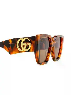 Gucci Tortoiseshell Square-frame Sunglasses - Brown