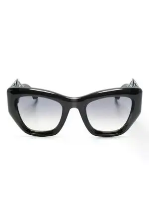 Etro Logo-engraved Cat-eye Sunglasses - Grey