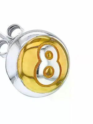 TRUE ROCKS Eight Ball Stud Earring