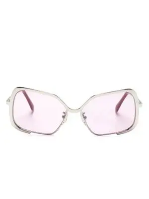 Marni Unila Oversized Sunglasses - Silver