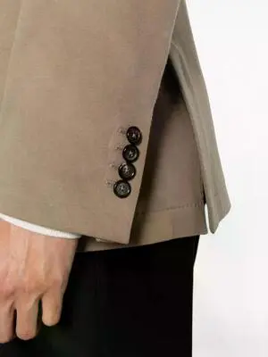 CIRCOLO 1901 Single-breasted Cotton-blend Jersey Blazer - Neutrals