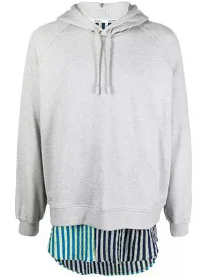 Sunnei Long-sleeve Hoodie With Vertical Stripe Pattern