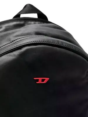 DIESEL® Logo-appliqué Backpack - Black