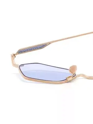 Matsuda Geometric-frame Titanium Sunglasses - Gold