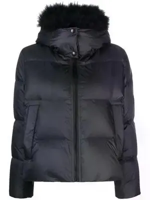 YVES SALOMON Detachable-hood Zipped Puffer Jacket